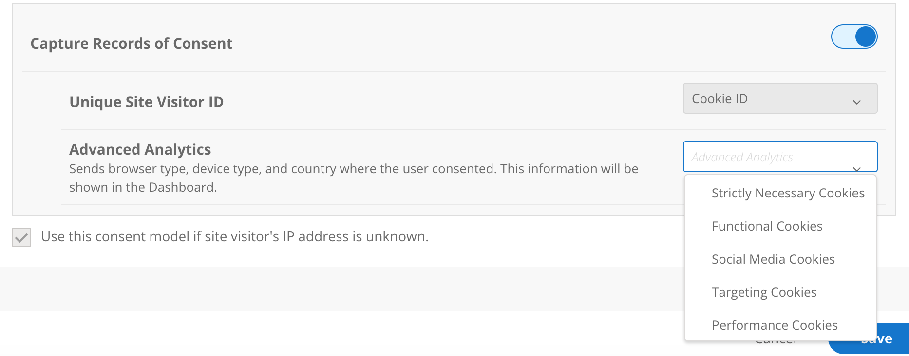 Enabling Consent Logging and the Cookie Consent Dashboard | MyOneTrust