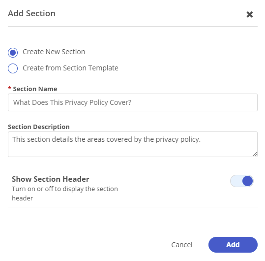 Building and Editing Privacy Notices | MyOneTrust