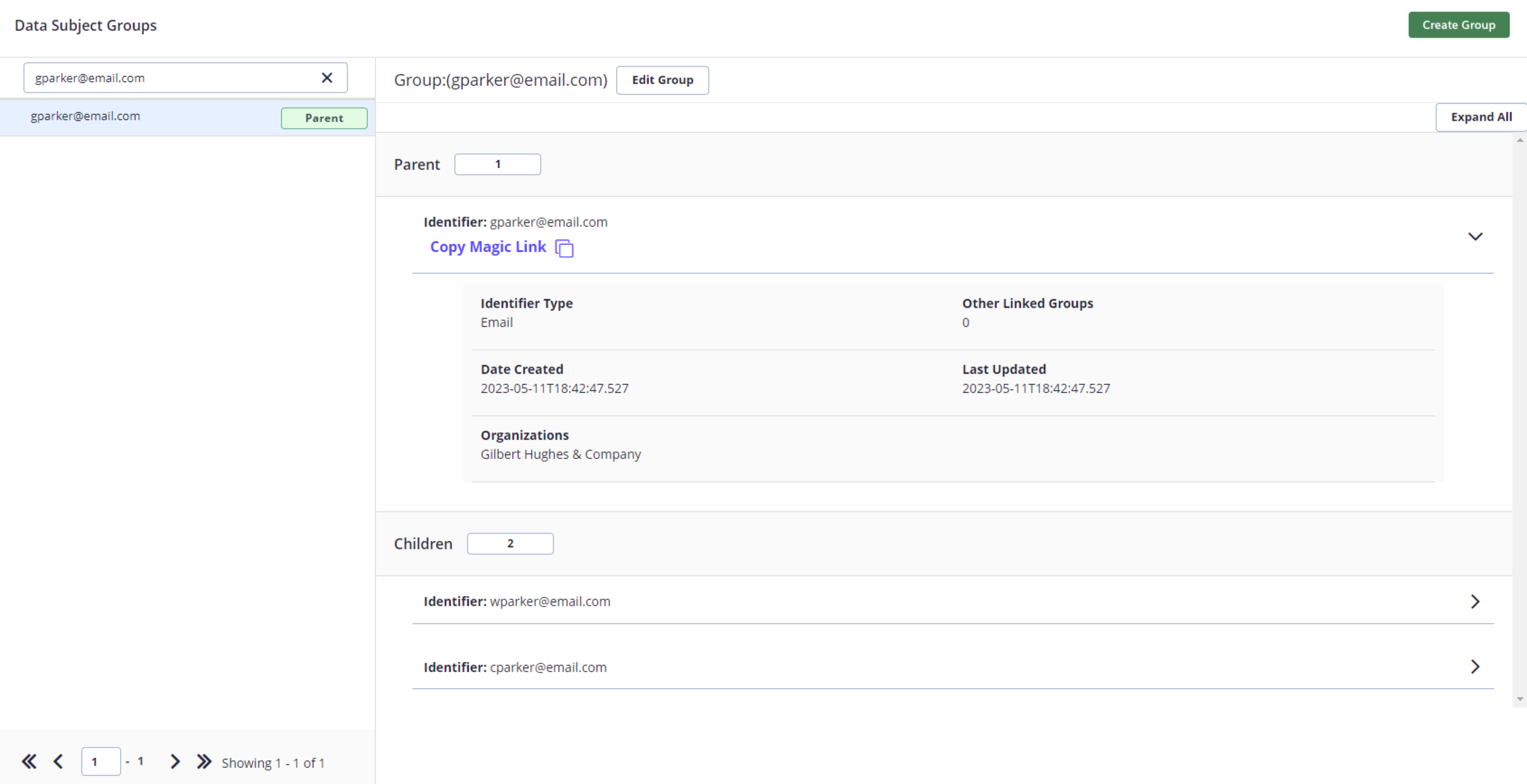 Managing Data Subject Groups | MyOneTrust