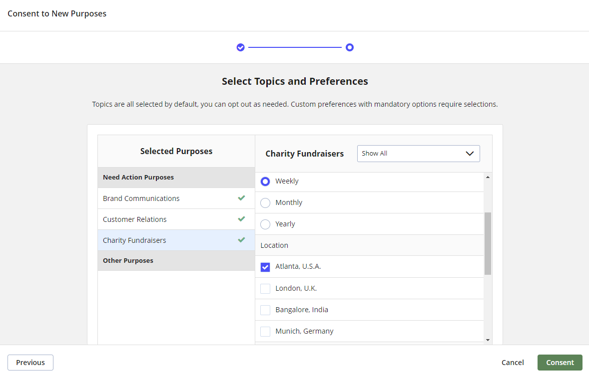 Managing Consent on Behalf of a Data Subject | MyOneTrust