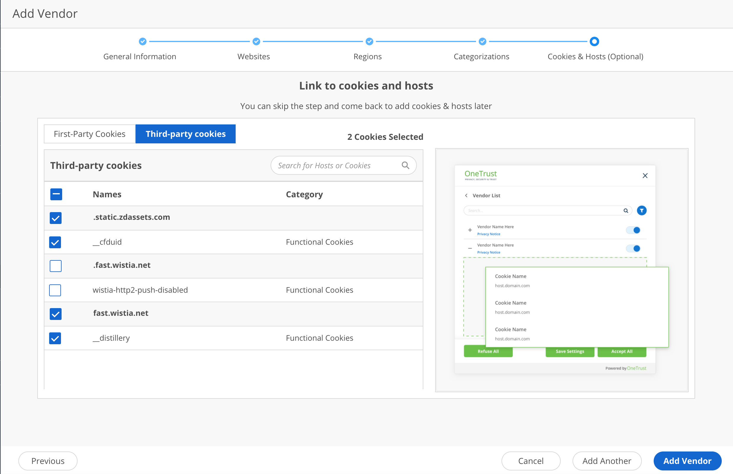 Adding General Vendors to Vendor Lists | MyOneTrust