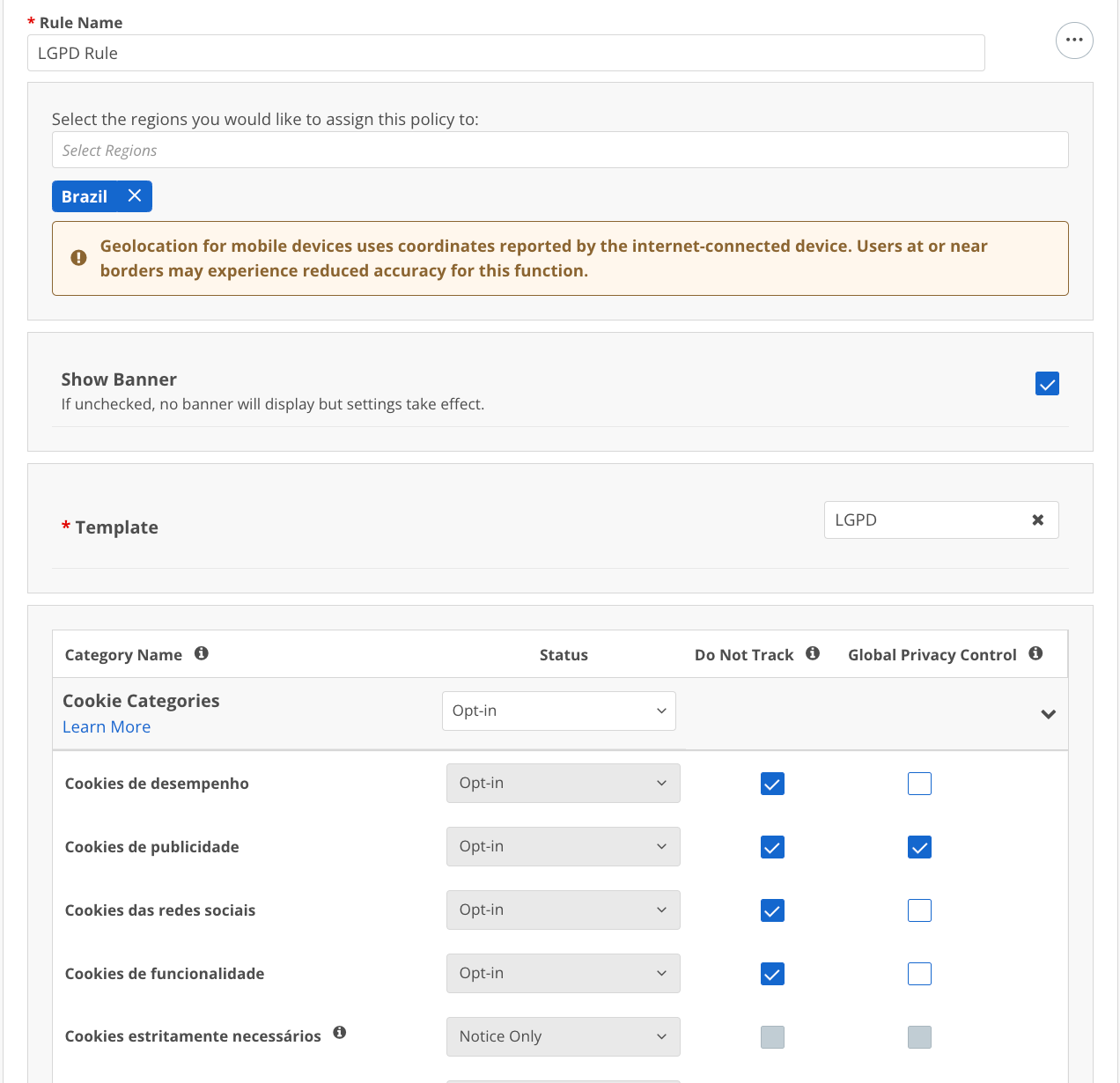 LGPD Fast Track Configuration Guide for Cookie Consent | MyOneTrust