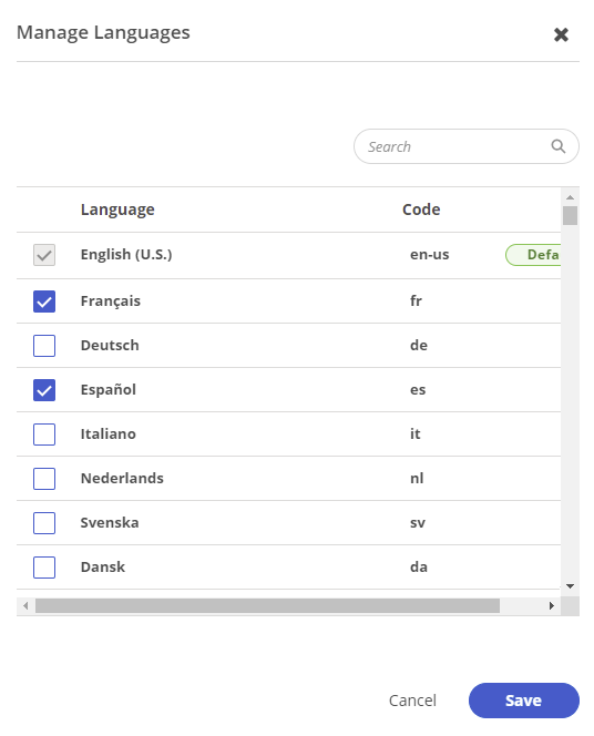 Managing Section Template Translations | MyOneTrust