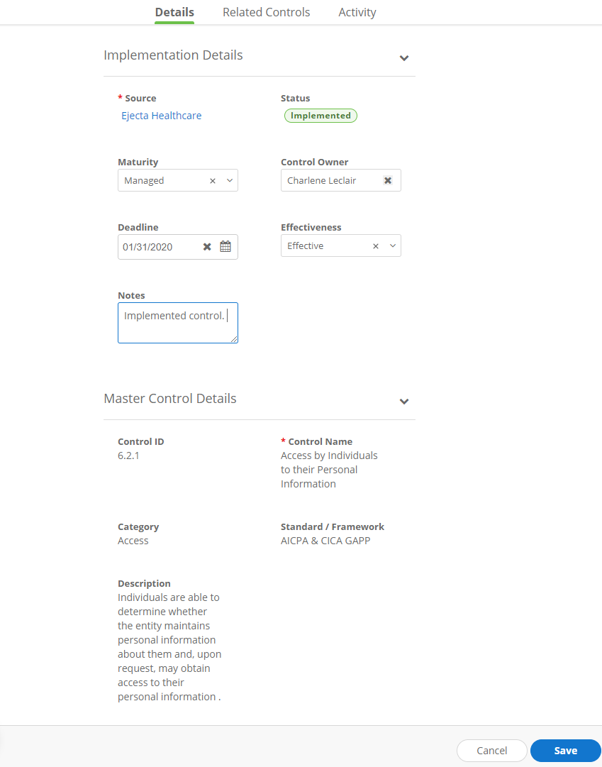 Ajout, modification et suppression des mesures de contrôle des fournisseurs
