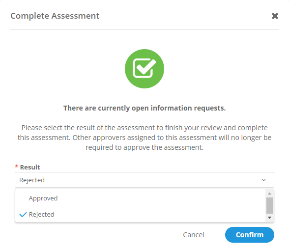Reviewing an Assessment | MyOneTrust