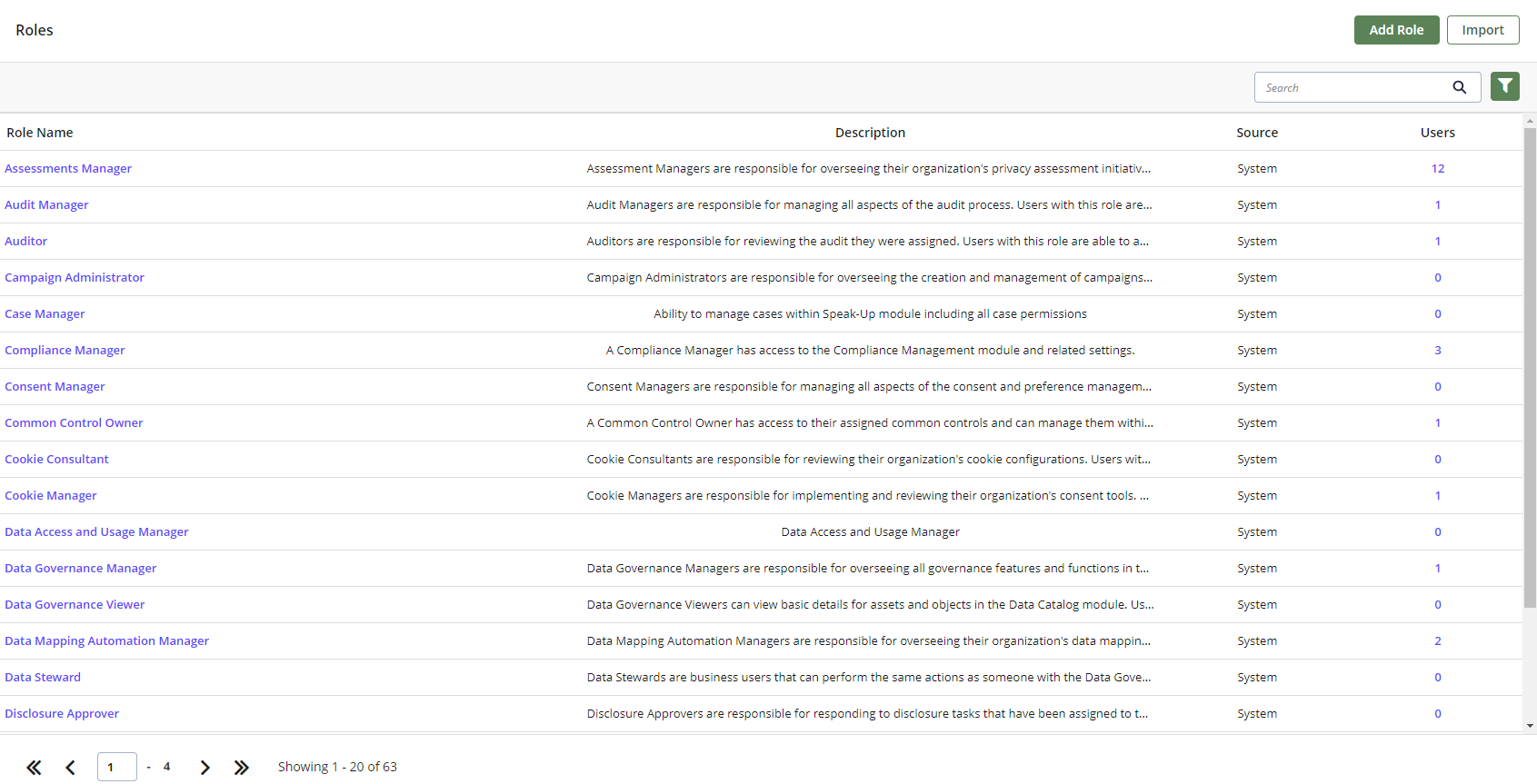 Creating and Editing Custom Roles | MyOneTrust