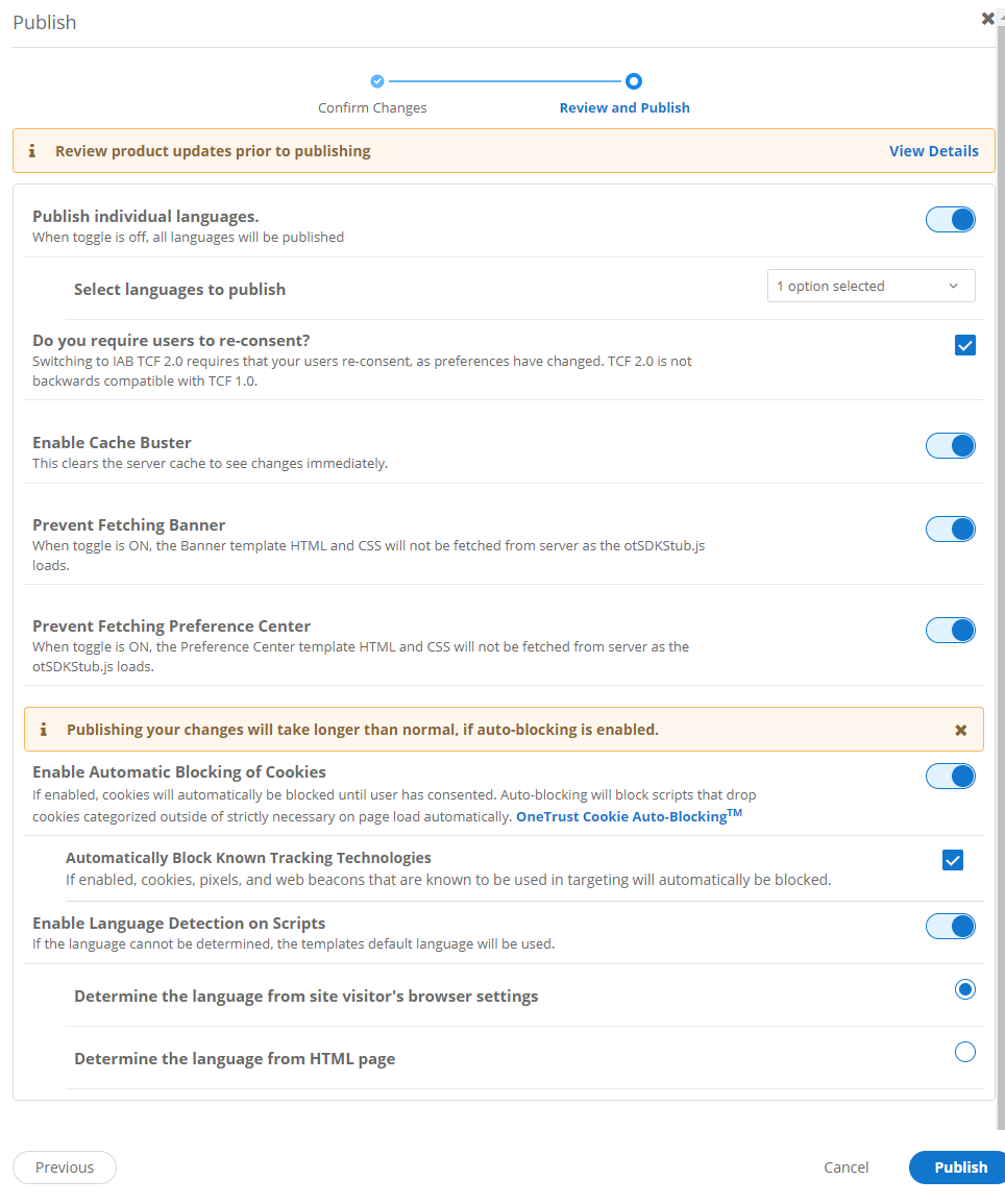 Implementando scripts de conformidade de cookies | MyOneTrust