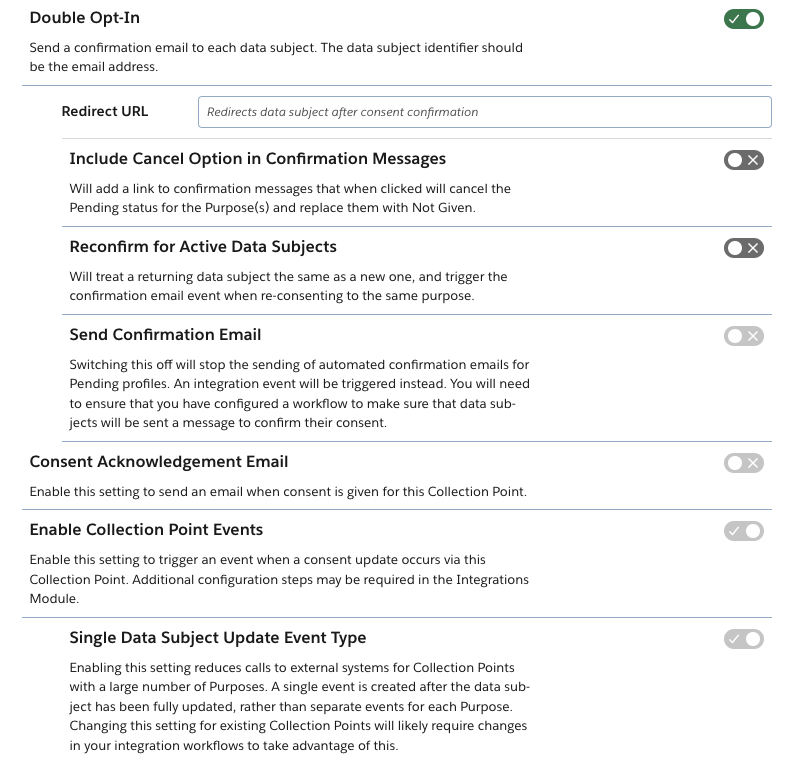 Configuring Double Opt-In for a Collection Point | MyOneTrust