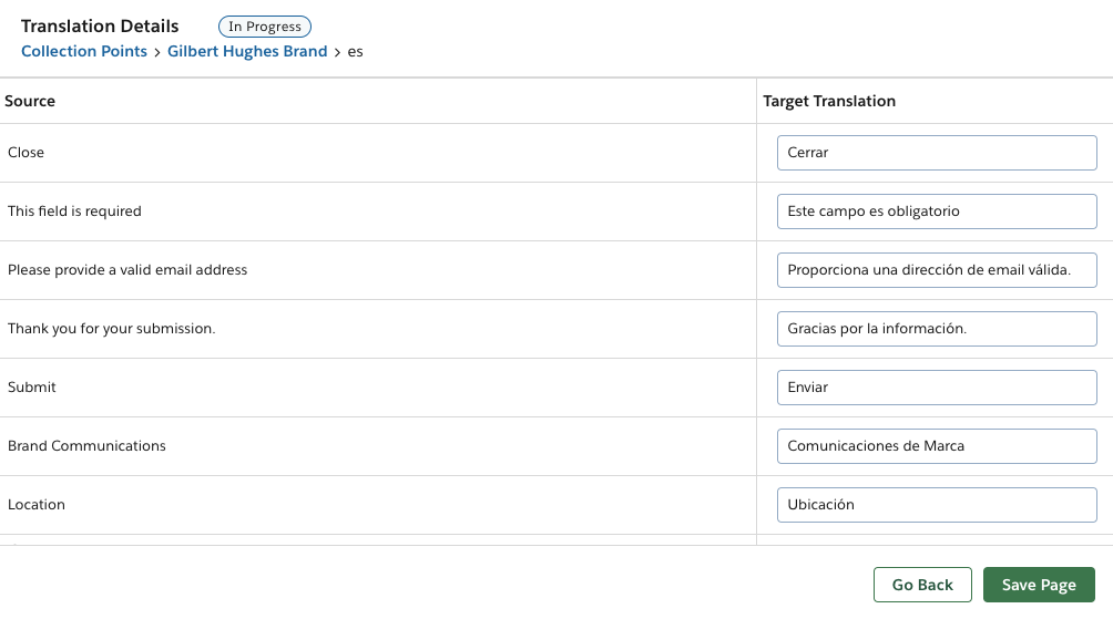 Configuring Translations for OneTrust Embedded Web Form Collection Points | MyOneTrust