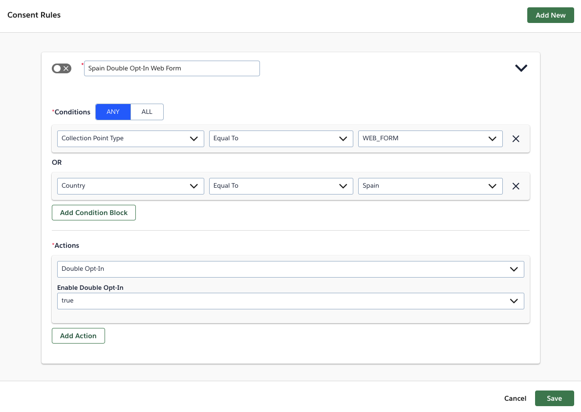 Setting Up Consent Rules | MyOneTrust