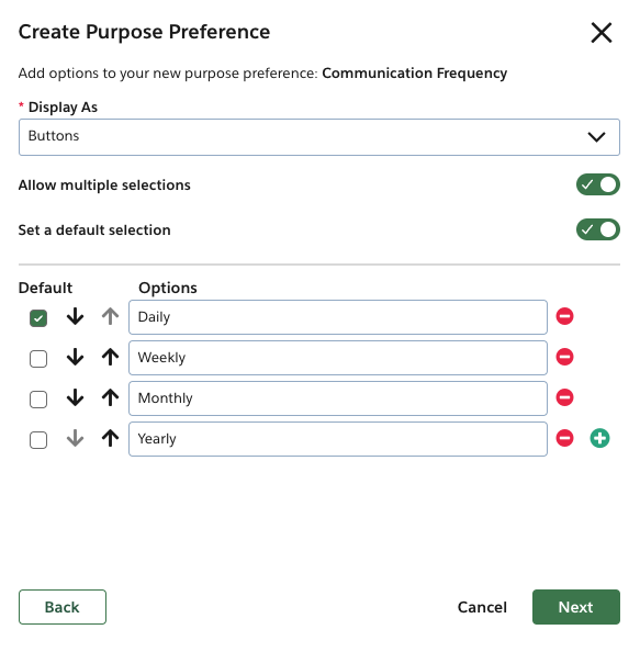 Adding and Editing Purpose Preferences | MyOneTrust