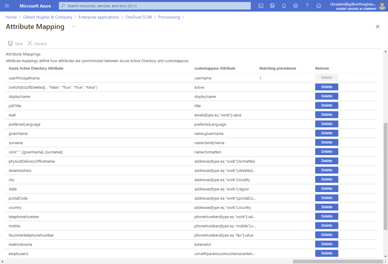 Configuring OneTrust with Azure AD for SCIM | MyOneTrust