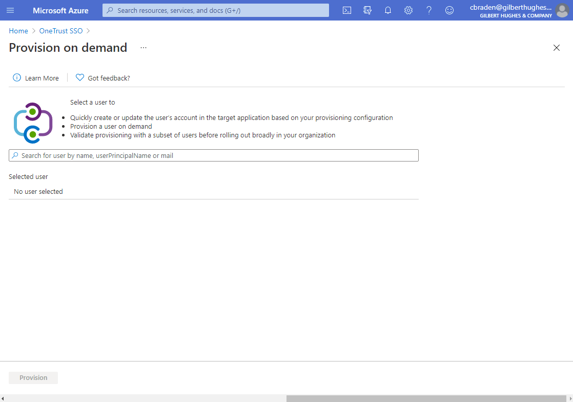 Configuring OneTrust with Azure AD for SCIM | MyOneTrust