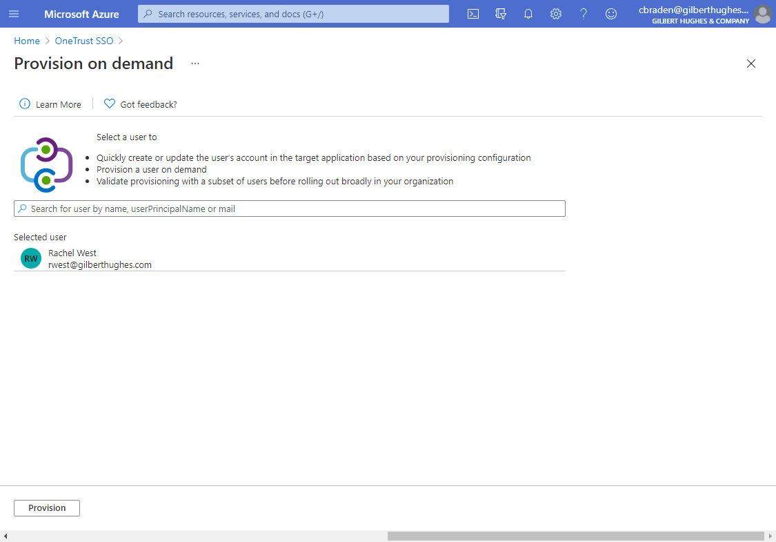 Configuring OneTrust with Azure AD for SCIM | MyOneTrust
