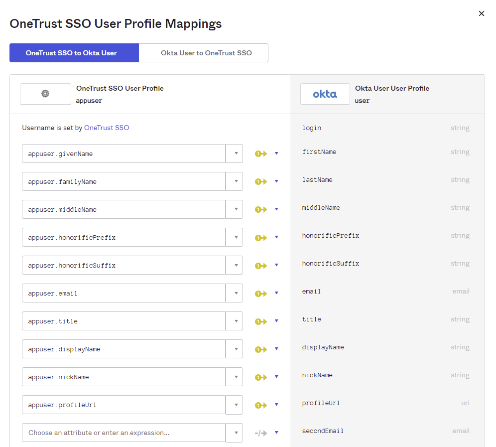 Configuring OneTrust with Okta for SCIM | MyOneTrust