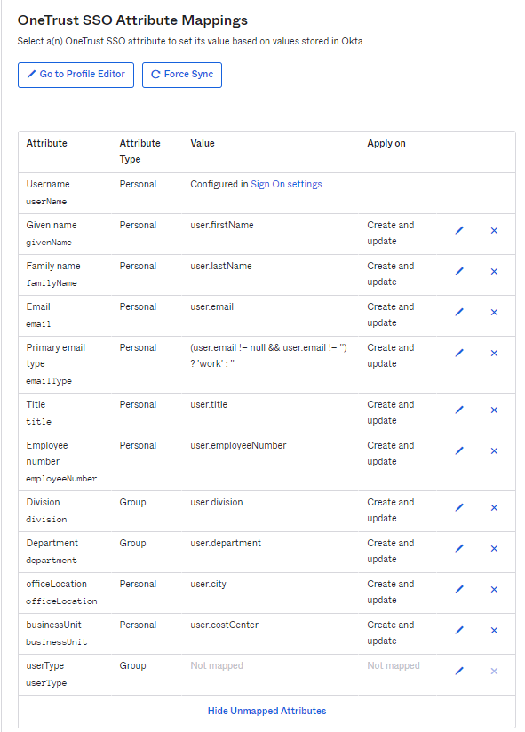 Configuring OneTrust with Okta for SCIM | MyOneTrust