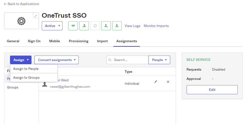 Configuring OneTrust with Okta for SCIM | MyOneTrust