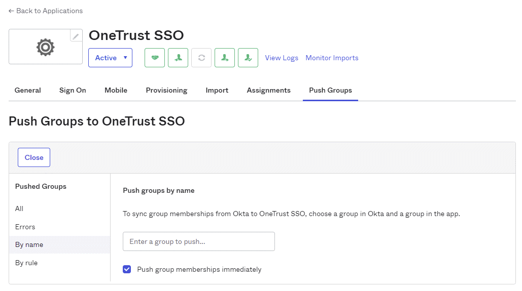 Configuring OneTrust with Okta for SCIM | MyOneTrust