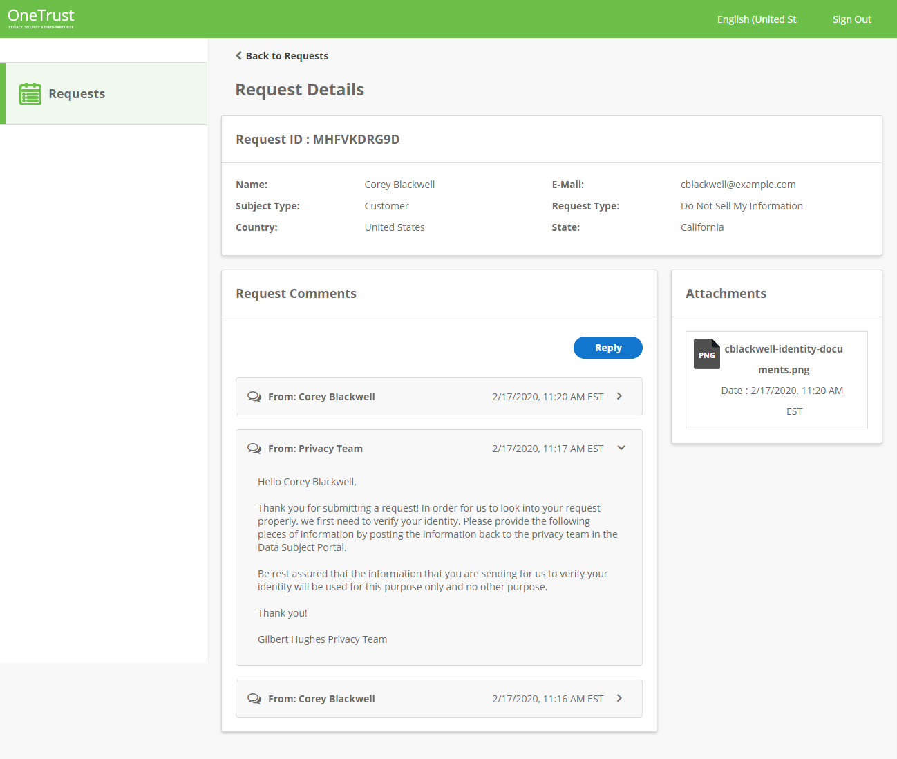 Accessing the Privacy Portal | MyOneTrust