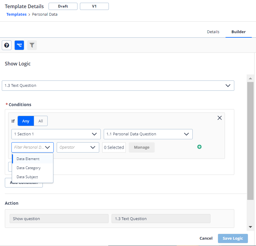 Adding, Editing, and Deleting Conditions | MyOneTrust
