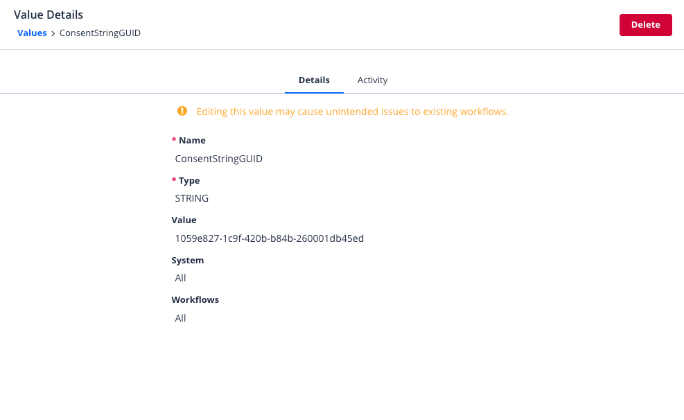 Custom Values in Integration Workflows | MyOneTrust
