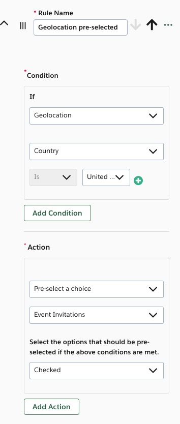 Configuring Visibility Rules for OneTrust Hosted and Embedded Web Form Collection Points ...