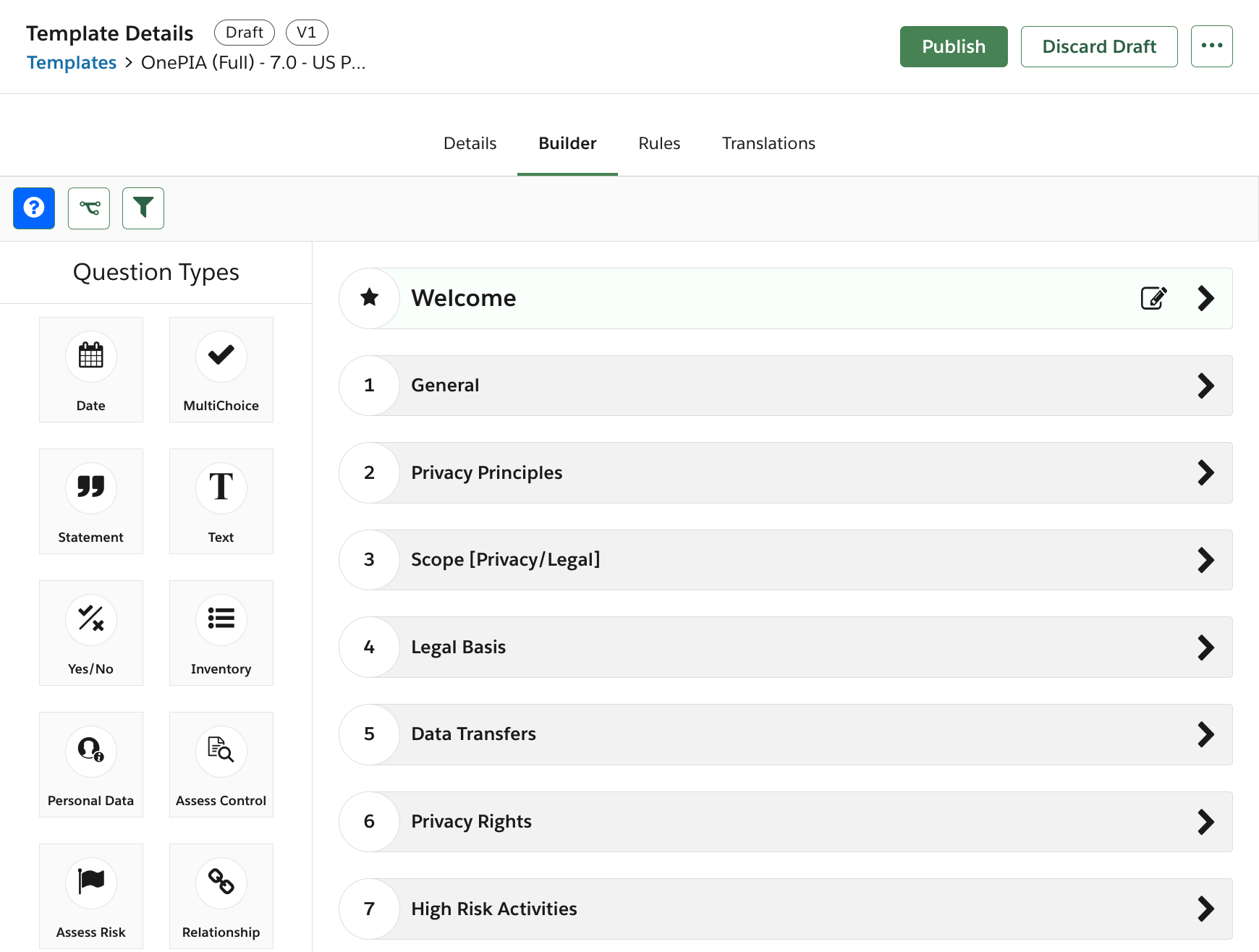 Adding, Editing, Reordering, and Deleting Questions | MyOneTrust