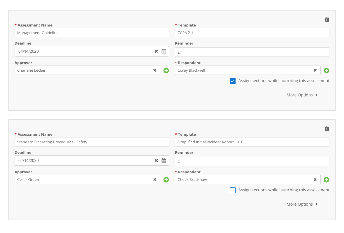 Launching Inventory Assessments in Bulk | MyOneTrust
