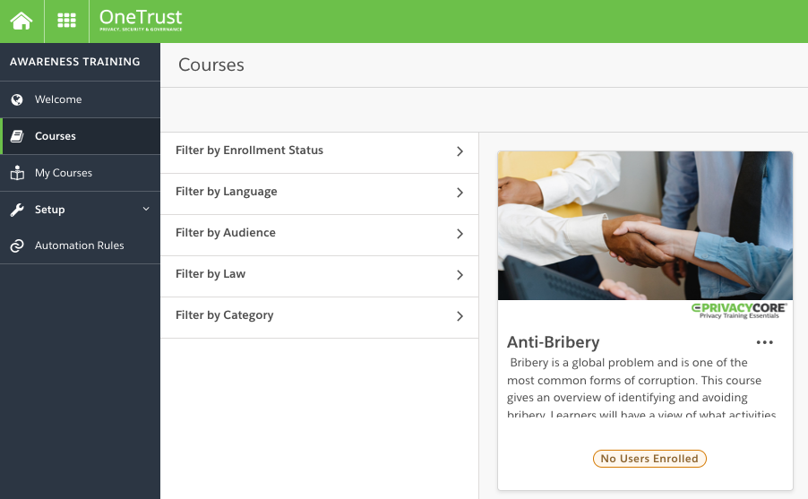 Step-by-Step Onboarding Guide: OneTrust Training & Learning Management System (LMS) | MyOneTrust
