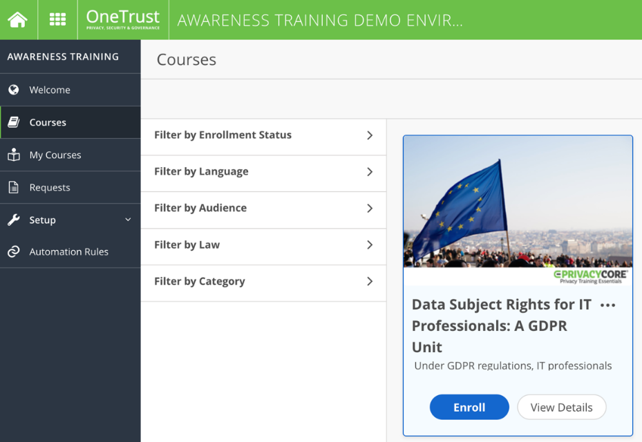 Step-by-Step Onboarding Guide: OneTrust Training & Learning Management System (LMS) | MyOneTrust
