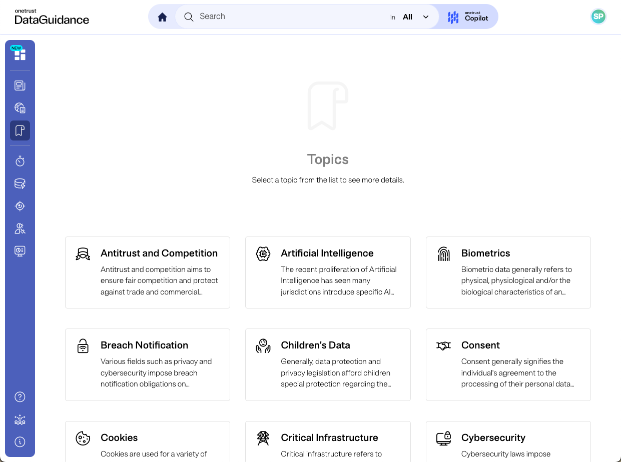 DataGuidance with OneTrust Copilot Feature Guide | MyOneTrust