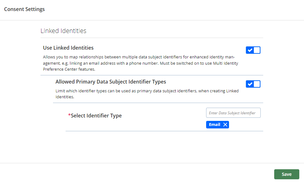 Universal Consent & Preference Management Settings | MyOneTrust