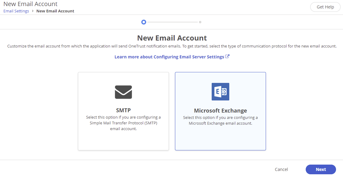 Configuring Microsoft Exchange Email Accounts | MyOneTrust