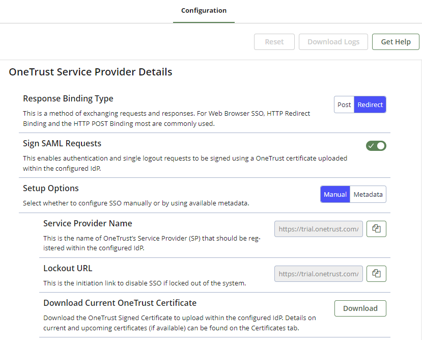 Configuring OneTrust with Azure AD for Single Sign-On (SSO) Authentication | MyOneTrust