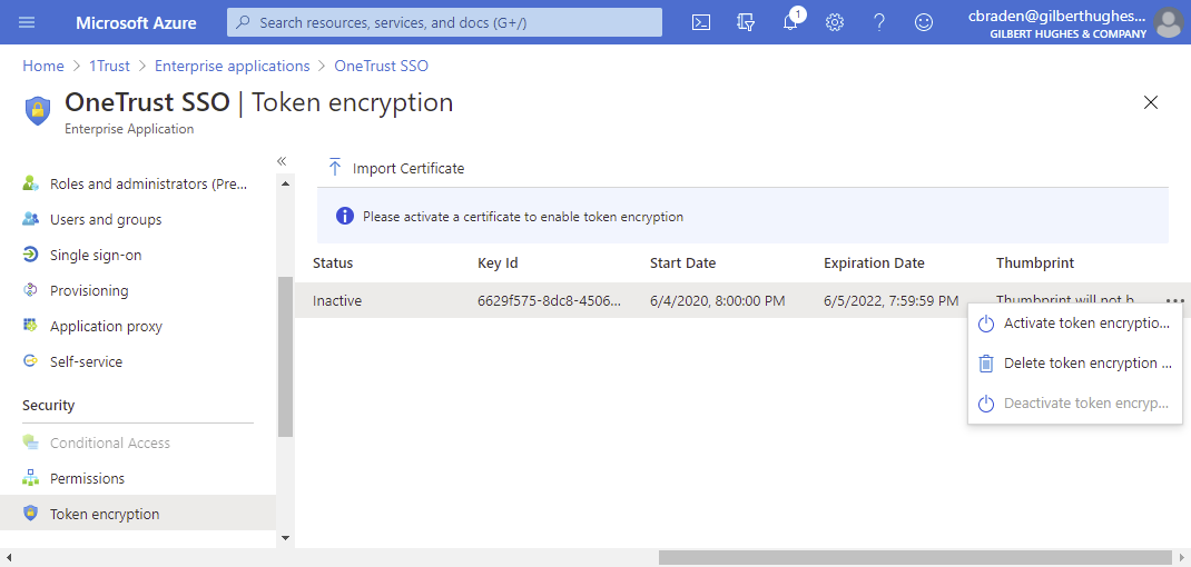 Configuring OneTrust with Azure AD for Single Sign-On (SSO ...