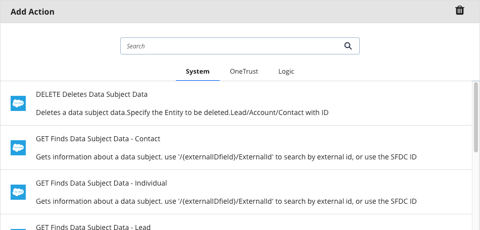 Managing Custom Integration Workflows | MyOneTrust