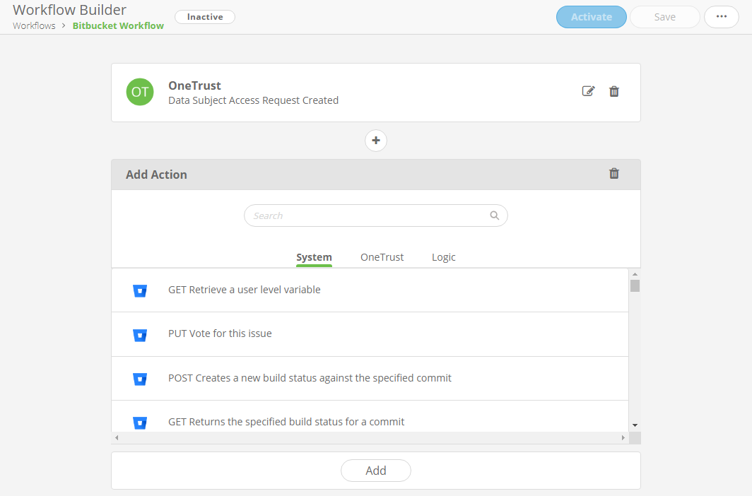 Managing Custom Integration Workflows | MyOneTrust