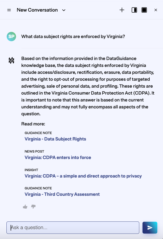 OneTrust DataGuidance Feature Guide | MyOneTrust