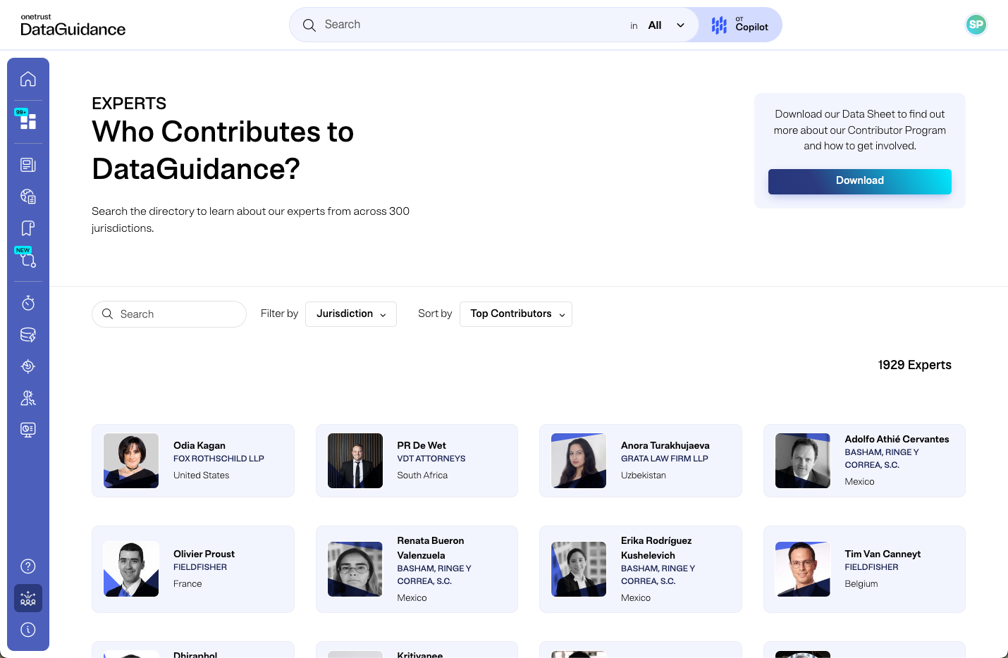 OneTrust DataGuidance Feature Guide | MyOneTrust