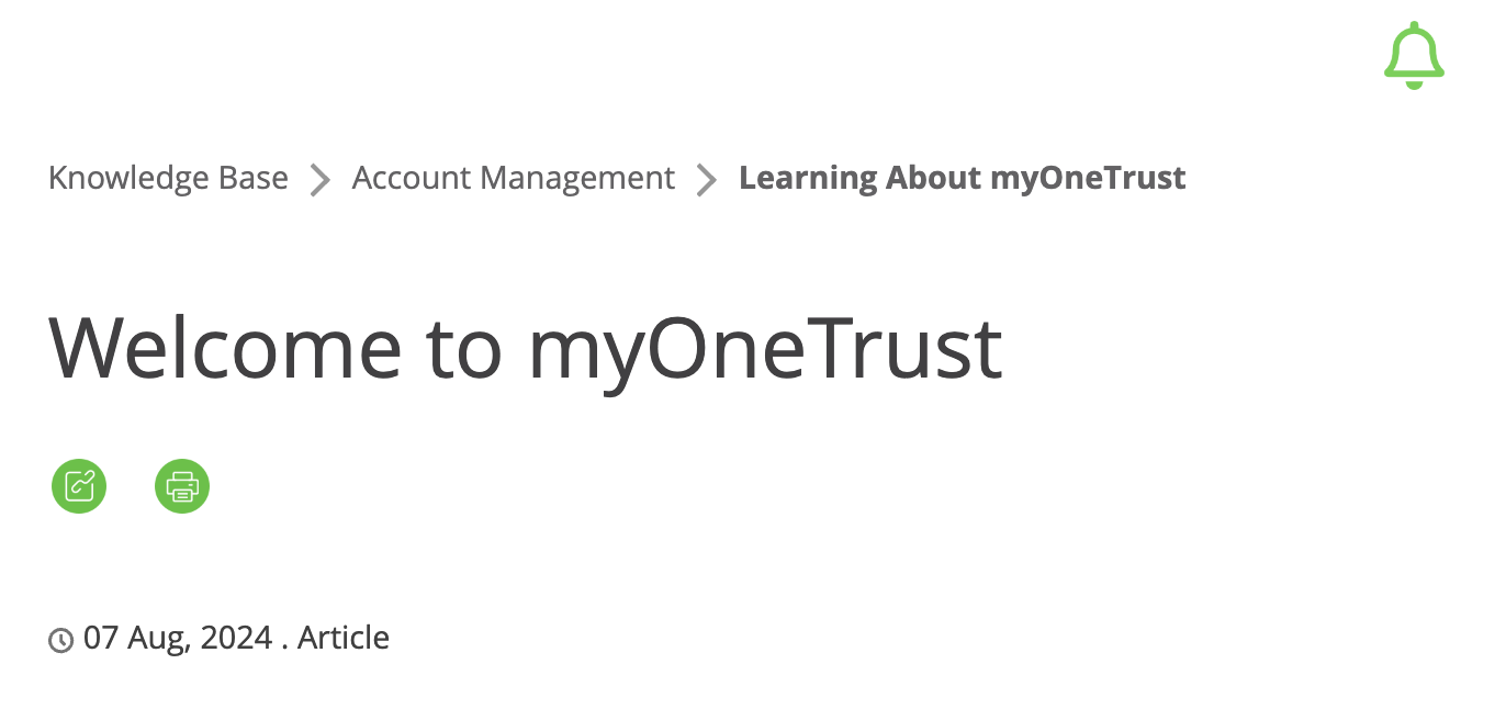 Welcome to myOneTrust | MyOneTrust