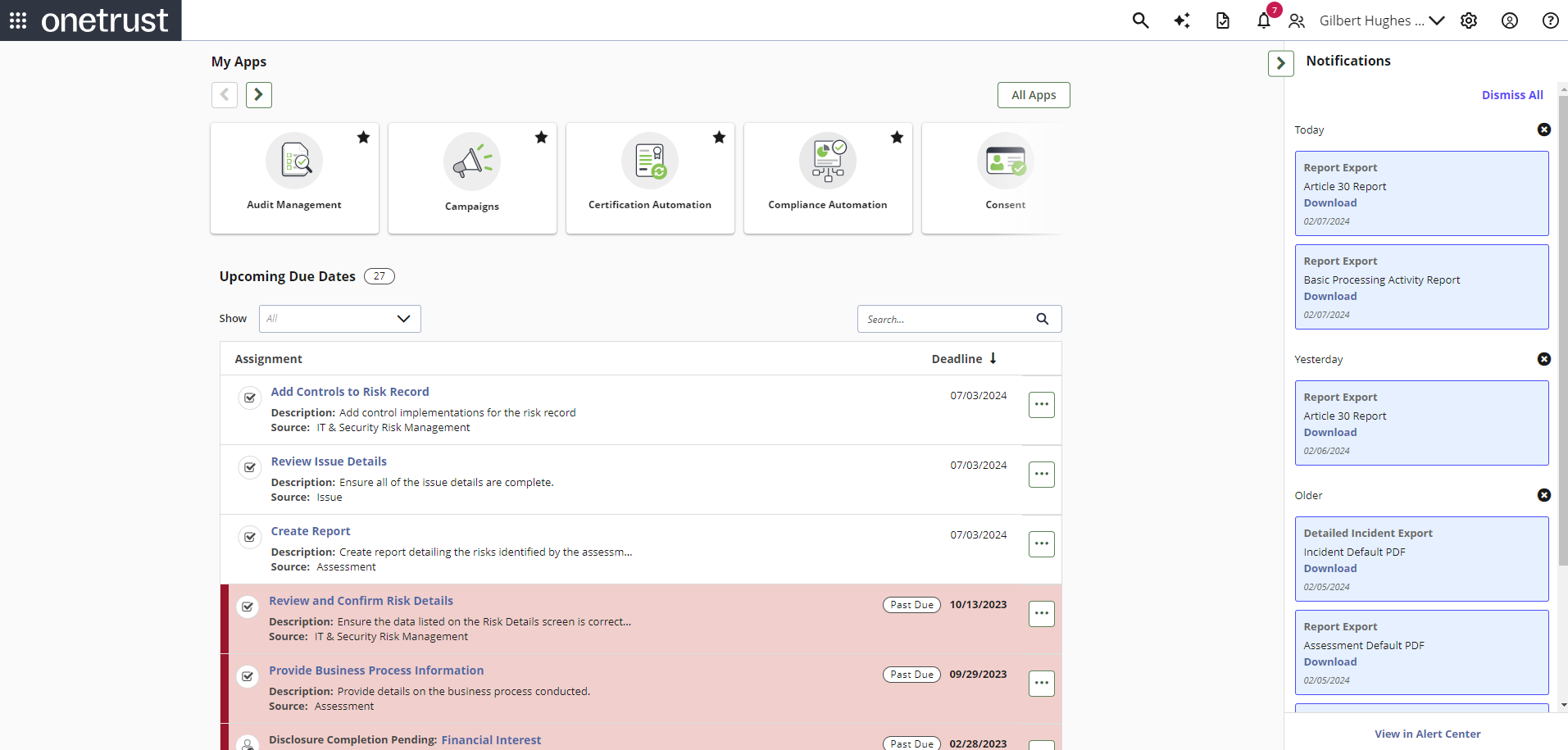 Getting Started with the OneTrust Application | MyOneTrust