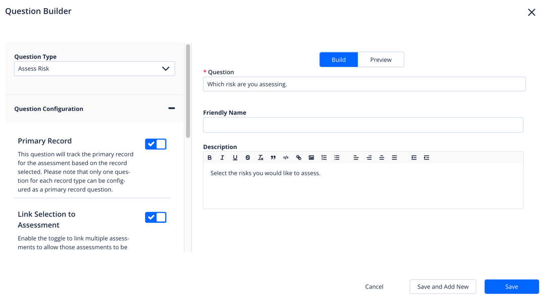About Assess Risk Question Types | MyOneTrust