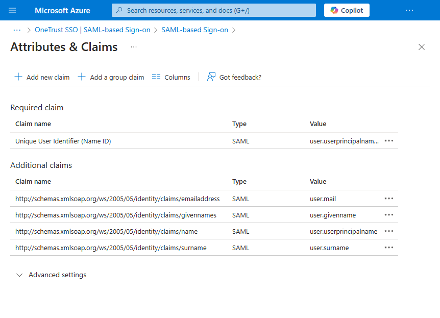 Configuring OneTrust with Microsoft Entra ID for Single Sign-On (SSO ...
