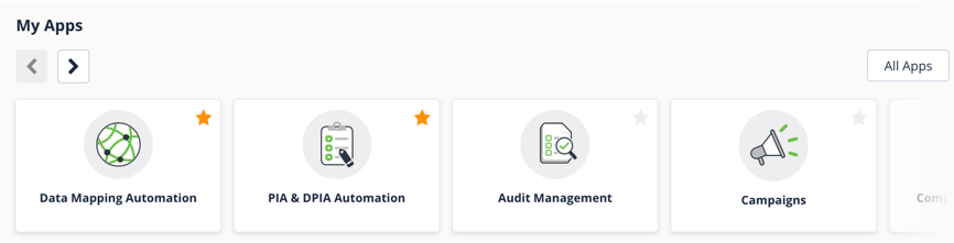 Using the OneTrust Platform Homepage | MyOneTrust