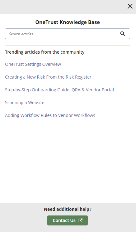 Getting Started with the OneTrust Platform | MyOneTrust