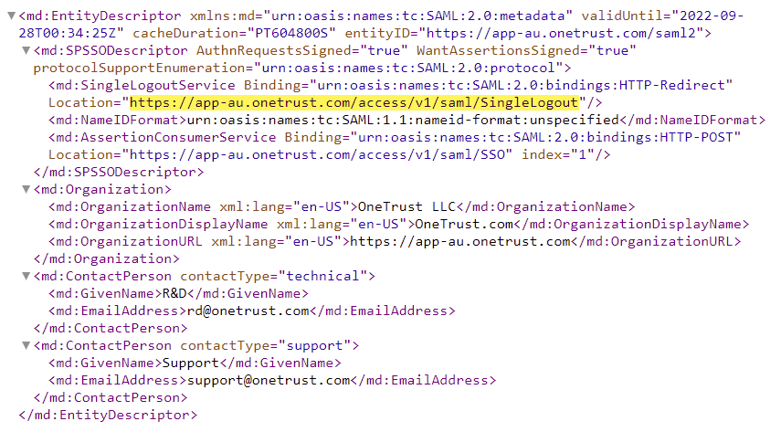 Configuring OneTrust with Okta for Single Sign-On (SSO) Authentication ...
