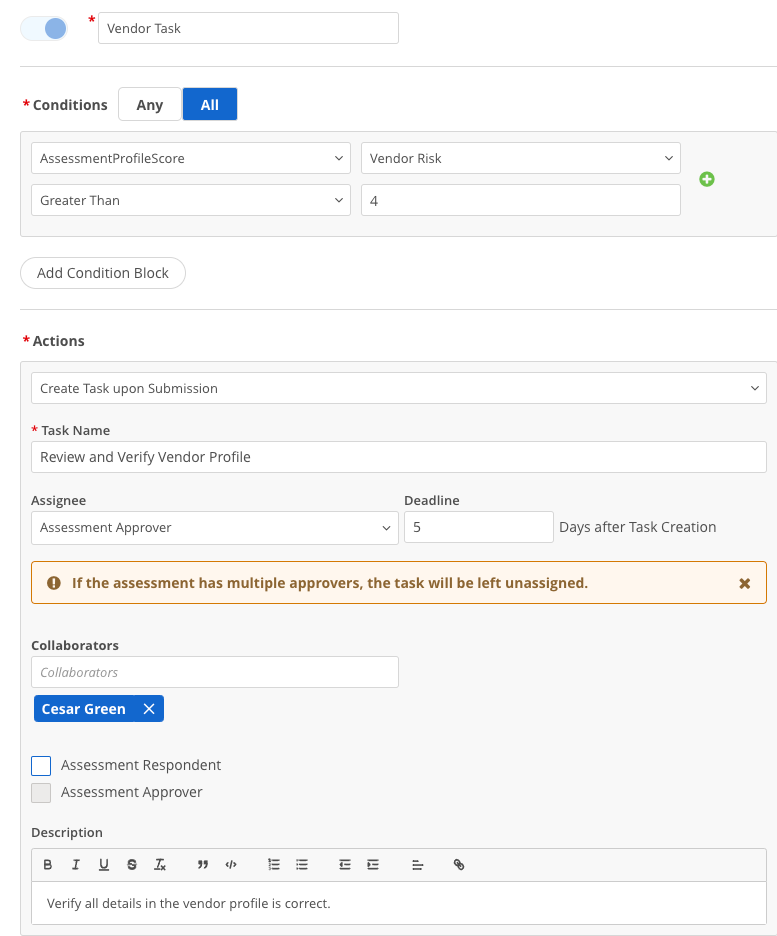 Configuring Assessment Scoring | MyOneTrust