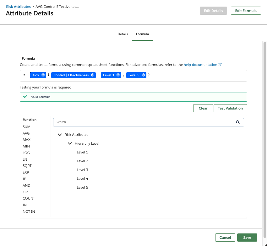 Configuring Formulas using the Formula Attribute | MyOneTrust