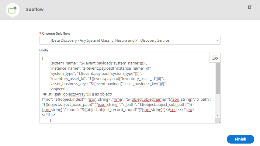Using Subflows and Data Transformation in Integration Workflows | MyOneTrust