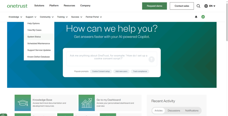 Welcome to myOneTrust | MyOneTrust